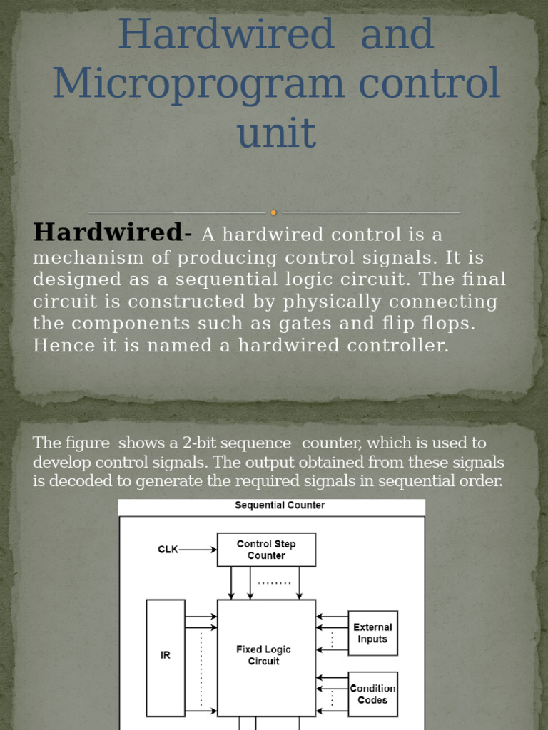 Hardwired and Microprogram Control Unit | PDF | Electronic Engineering | Computer Science