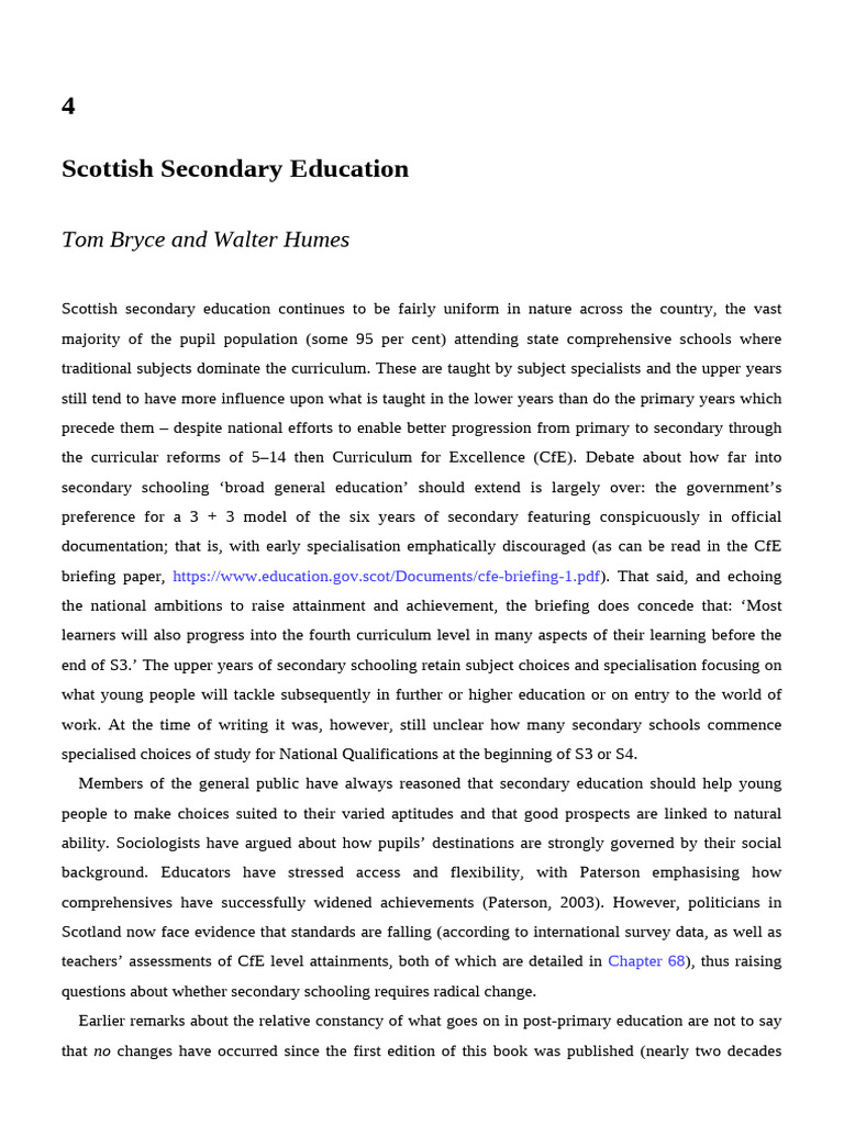 Overview of Scottish Secondary Education | PDF | Teachers | Curriculum