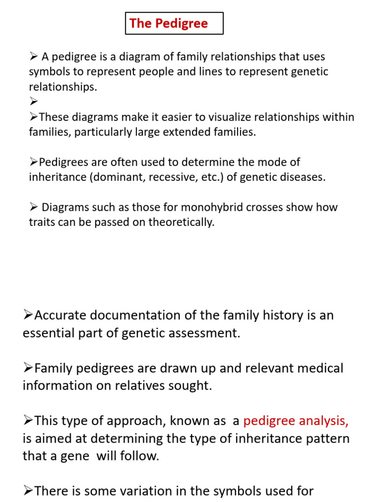Understanding Pedigree Diagrams in Genetics | PDF | Genotype | Genetics