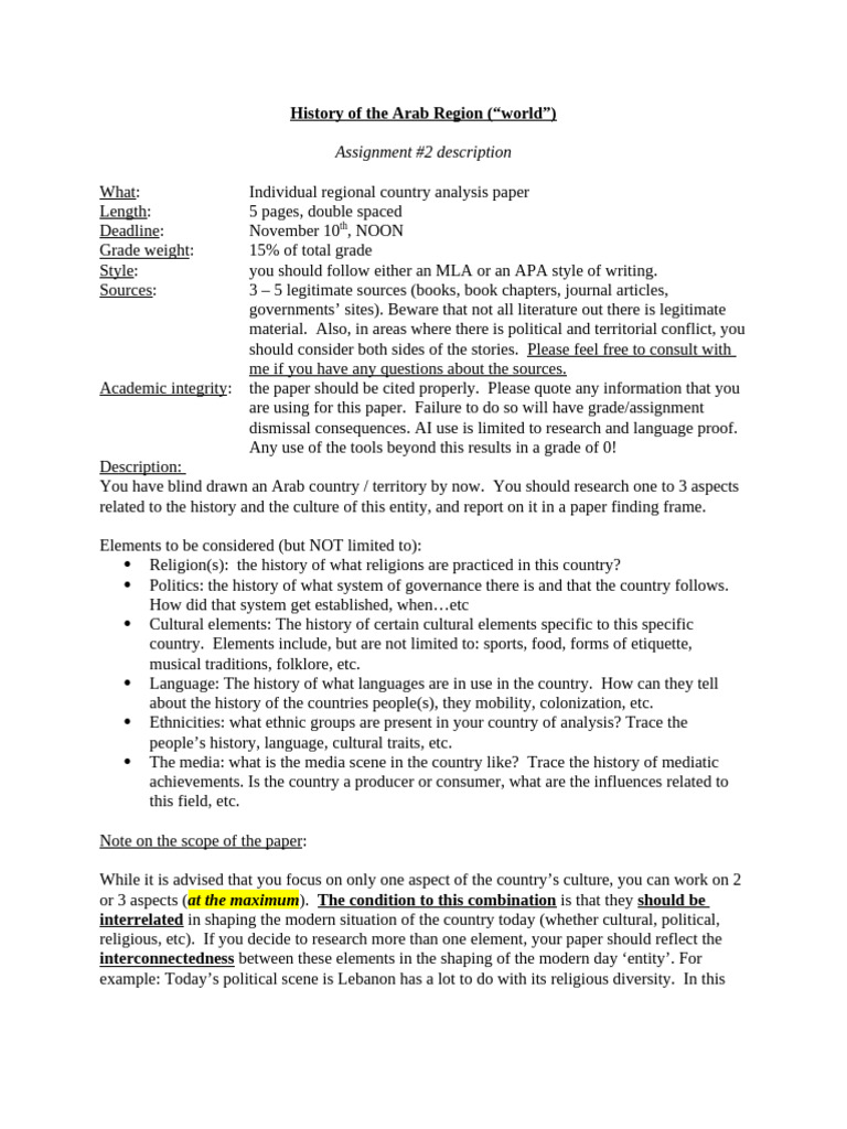 Individual Country Analysis Paper | PDF | Liberal Arts Education