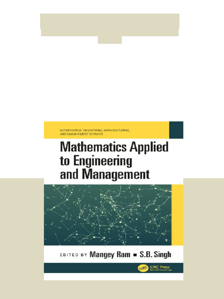 (Ebook) Mathematics Applied to Engineering and Management by Mangey Ram (editor), S.B. Singh ...