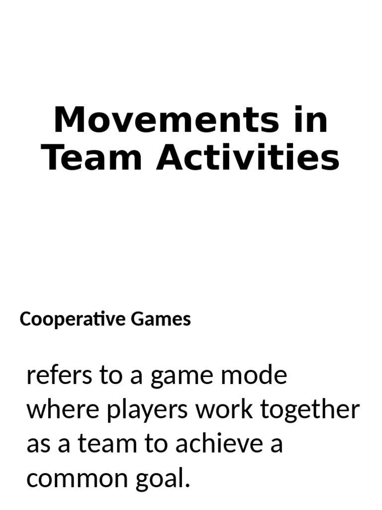 Movements in Team Activities | PDF