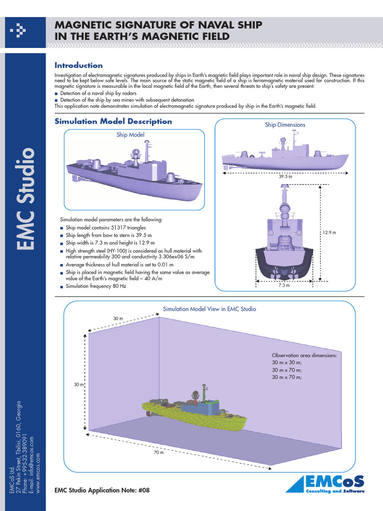 Application Note Magnetic Signature of Naval Ship in Earths Magnetic ...