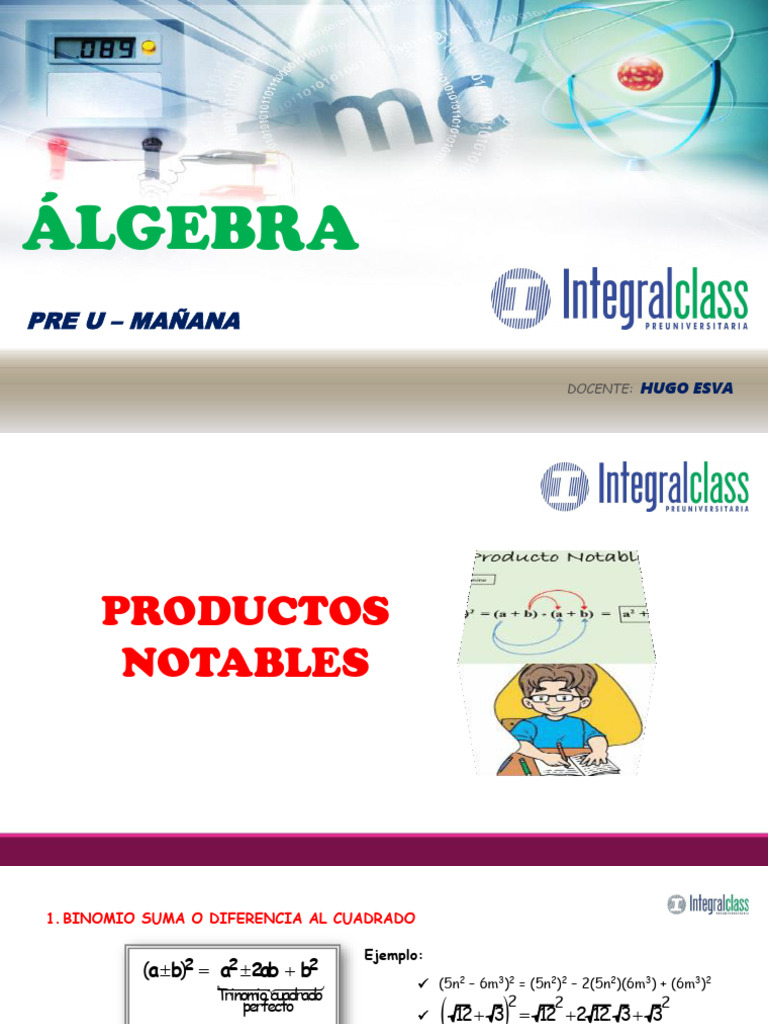 Productos Notables I | PDF | Álgebra abstracta | Álgebra
