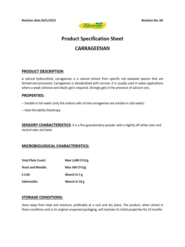Carrageenan | PDF