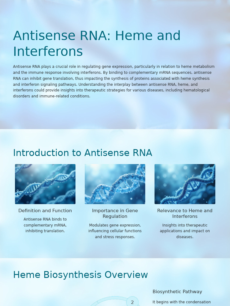 Antisense RNA - Heme and Inter | PDF | Sense (Molecular Biology) | Rna
