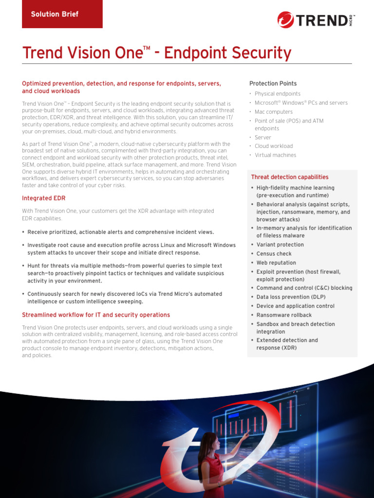Trend Vision One™ Endpoint Security Solutions | PDF | Cloud Computing ...
