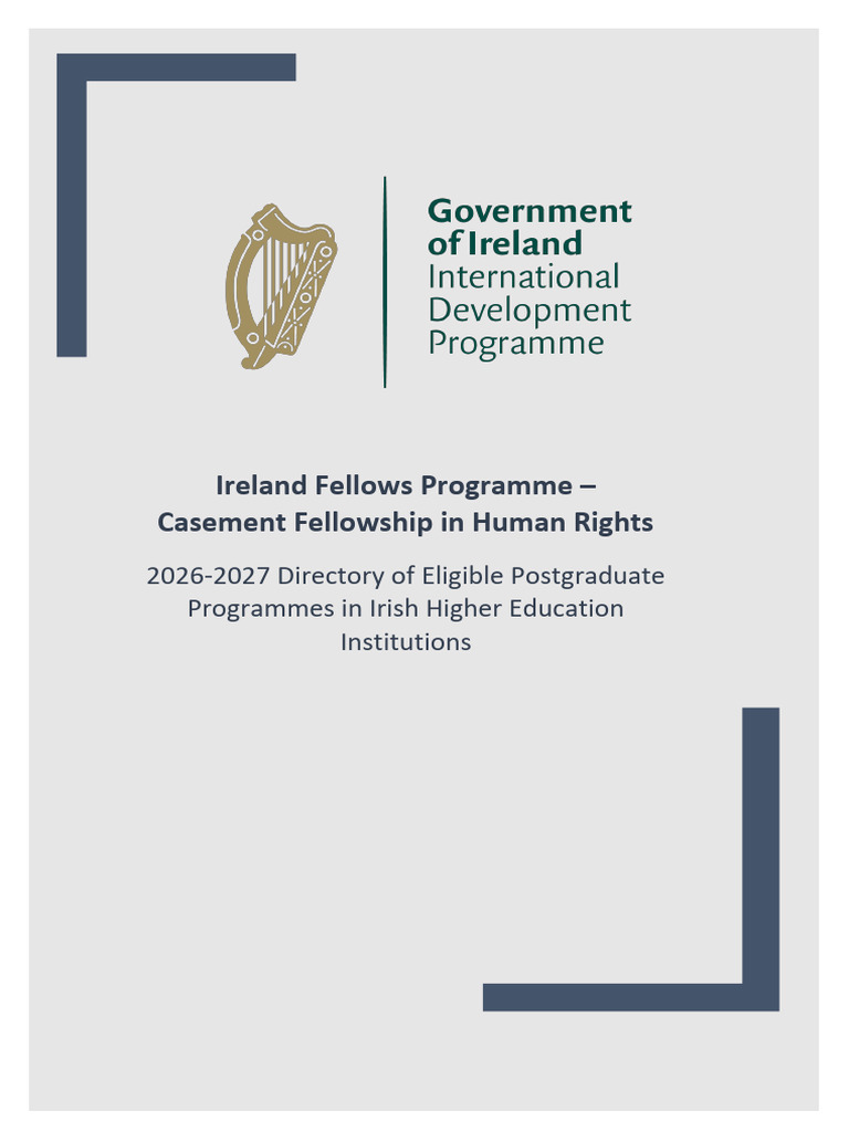 Ireland Fellows Postgraduate Programmes 2026-2027 | PDF | Academic ...