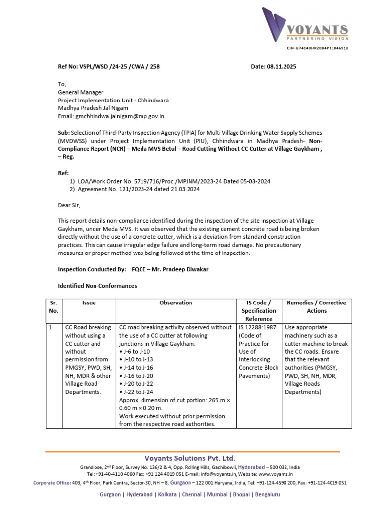 NCR Letter Meda MVS-1 | PDF