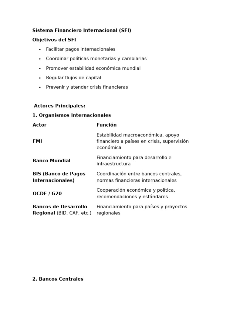 Wording Mapa A1 | PDF | Sistema financiero global | Negocios Internacionales