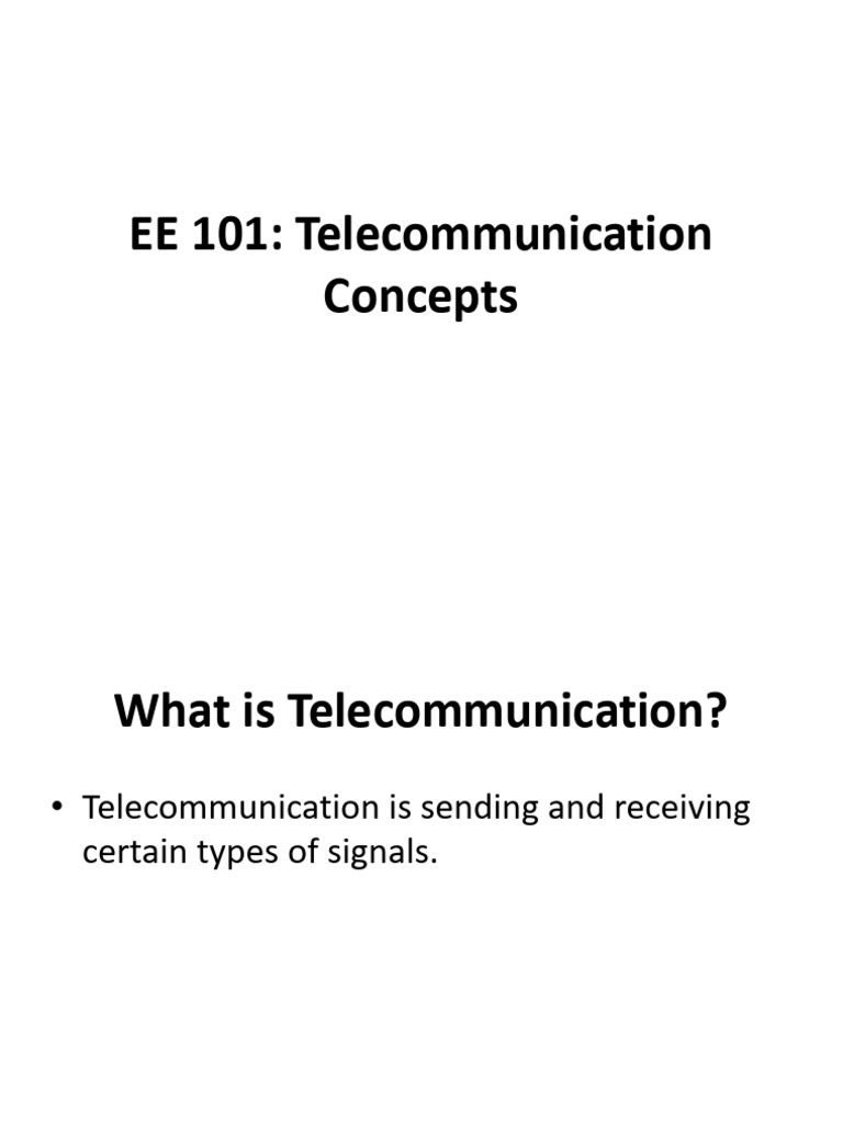 Ee101 Lecture Notes Week 9 | PDF | Transmission Medium ...