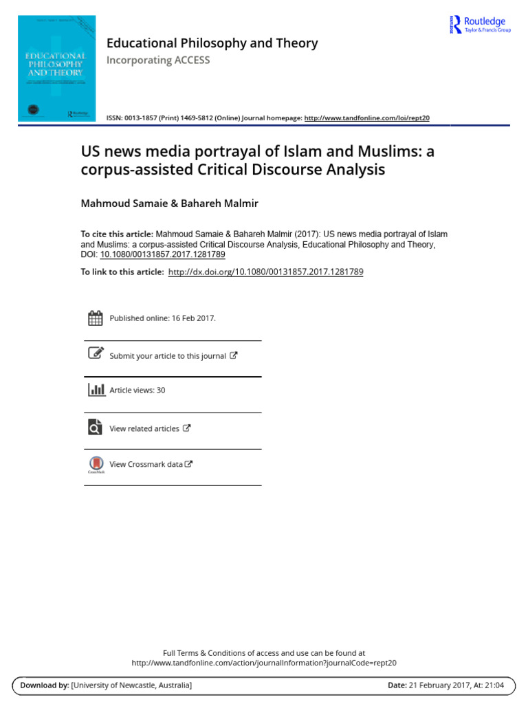 US News Media Portrayal of Islam and Mus | PDF | Islamic Terrorism ...
