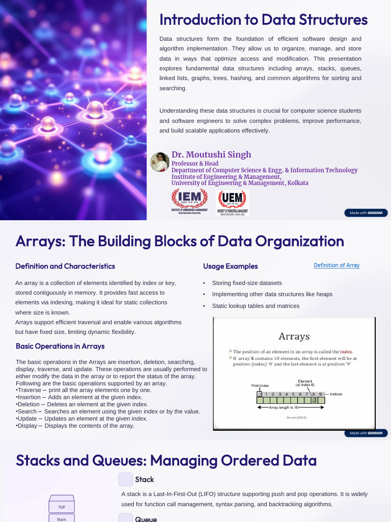 Introduction to Data Structures | PDF | Queue (Abstract Data Type) | Database Index
