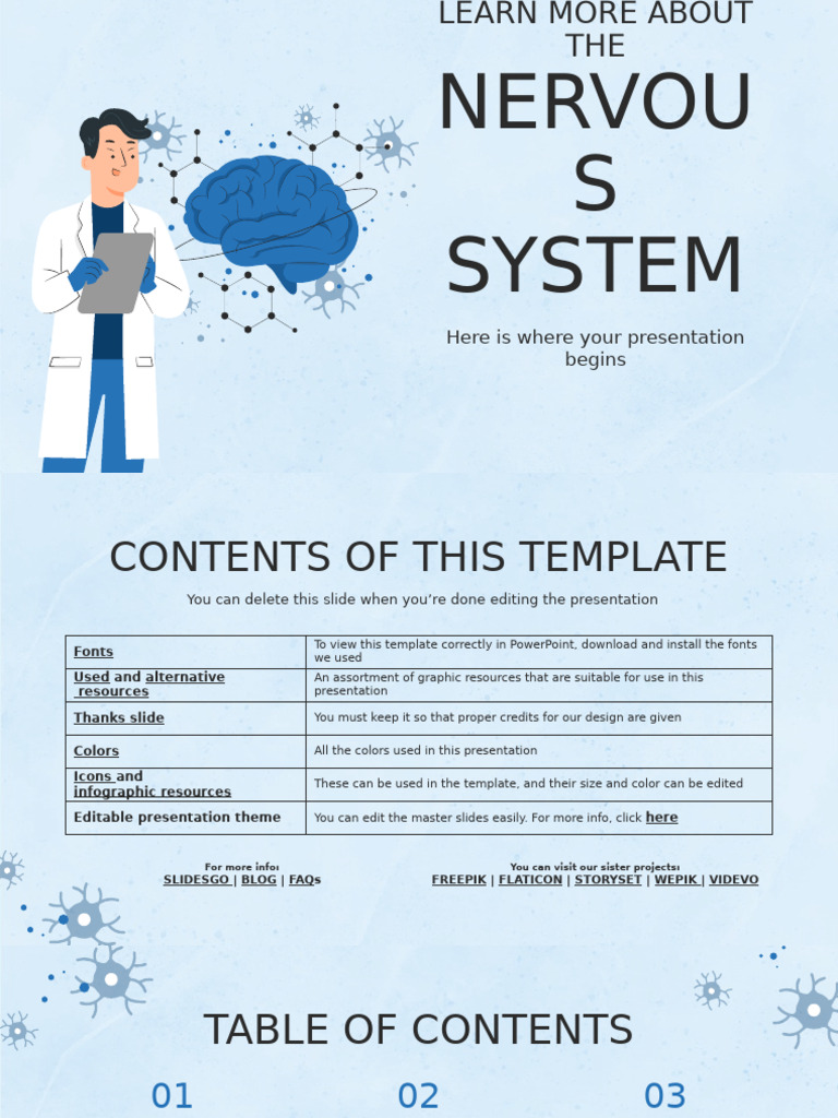 Learn More About the Nervous System by Slidesgo | PDF | Planets ...
