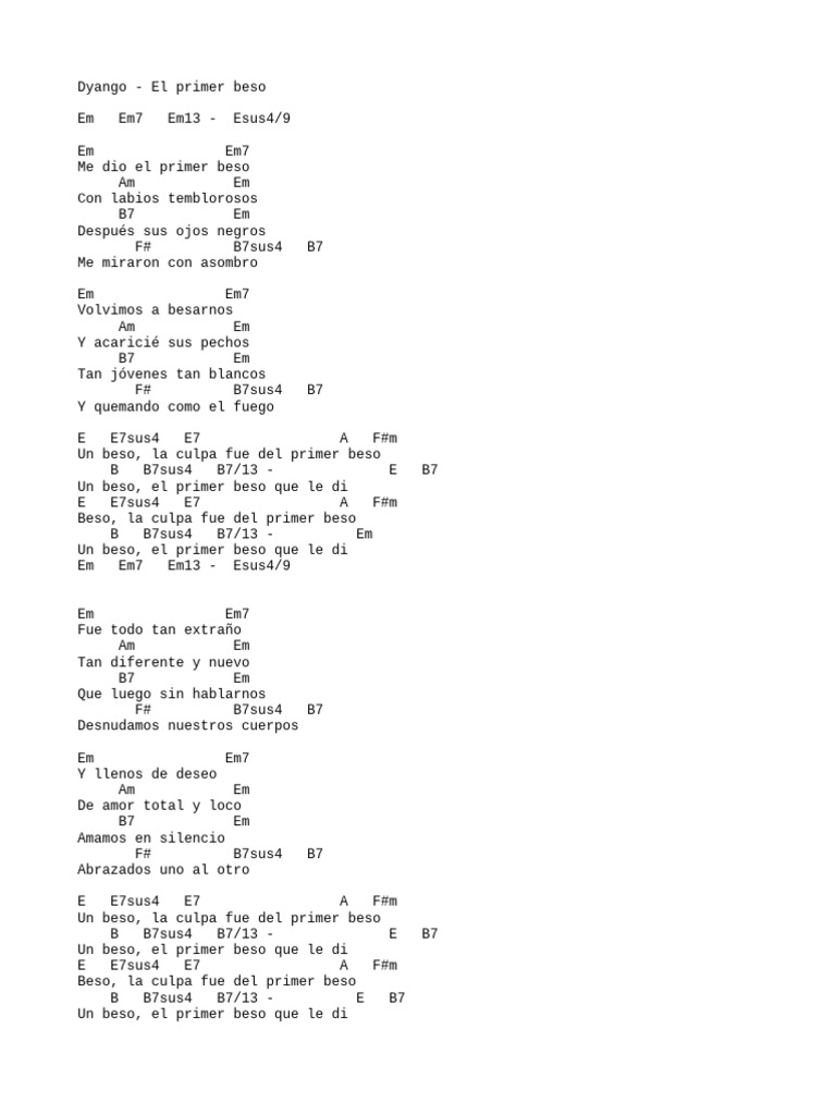 Dyango - El Primer Beso | PDF