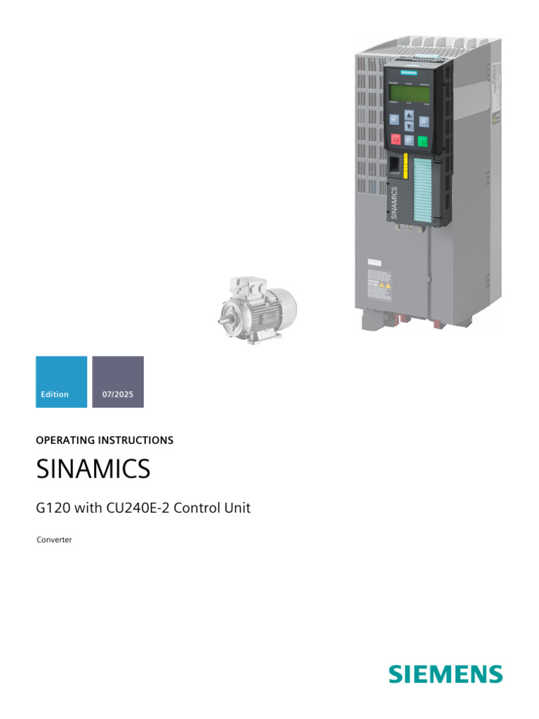 SINAMICS G120 Converter Manual 2025 | PDF | Electric Motor | Computer ...