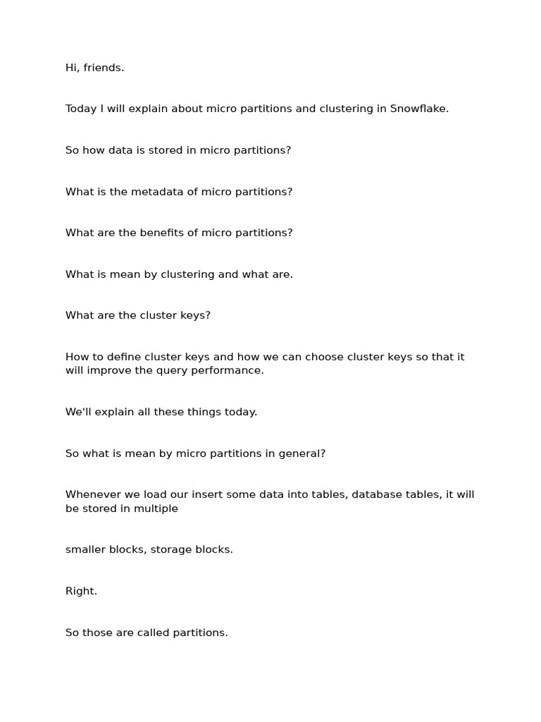 Micro Partitions Janaradhan | PDF | Table (Database) | Databases