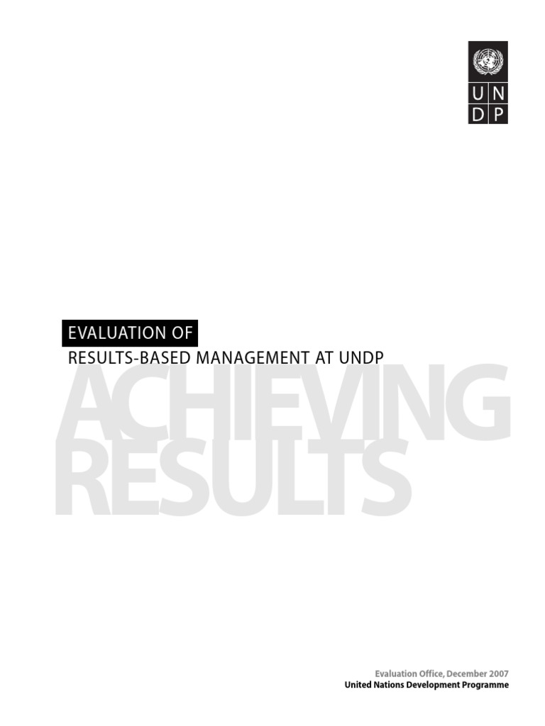 Undp | PDF | United Nations Development Programme | Evaluation