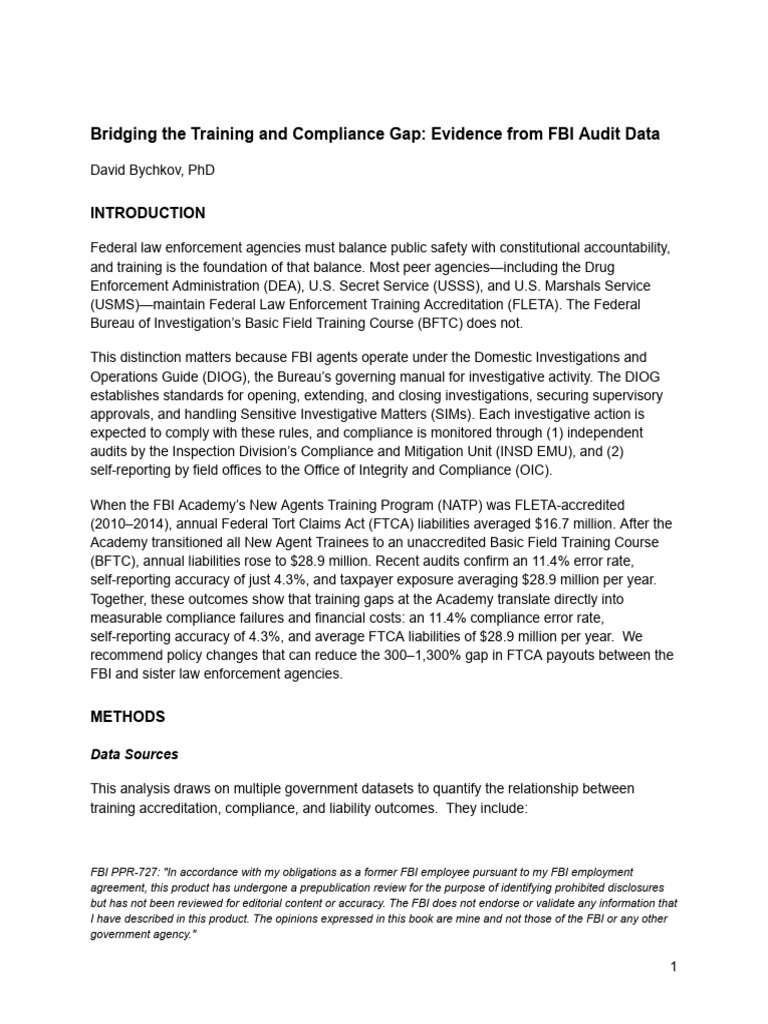 FBI Training Gaps and Compliance Issues | PDF | Audit | Federal Bureau ...