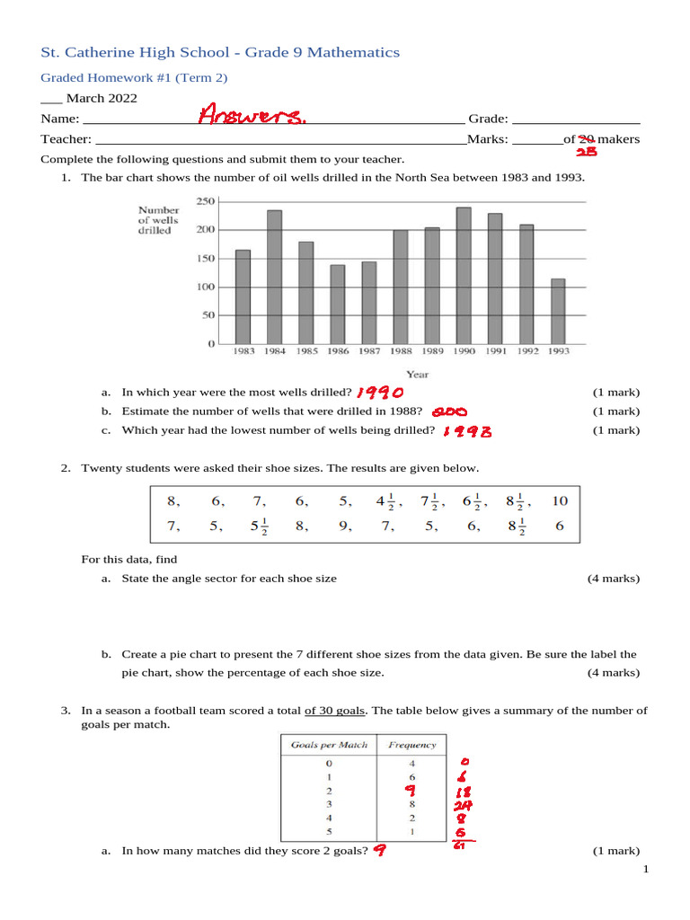 Grade 9 Home Work#1 (Term 2, 2021-2022) ANSWER | PDF