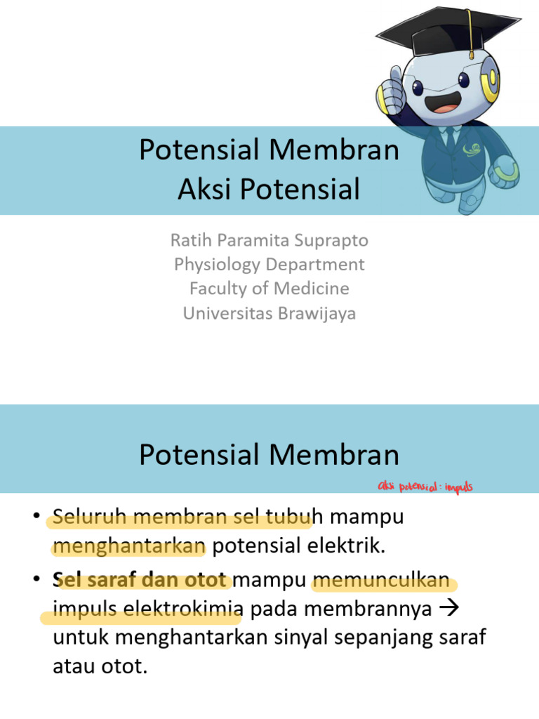 BMS 2A - 5 Membran Potensial Dan Aksi Potensial | PDF