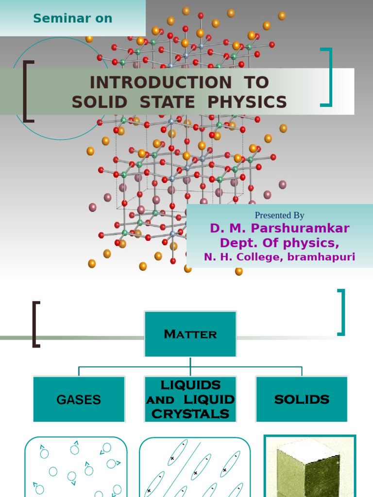 On Solid State Physics | PDF | Crystal | Solid