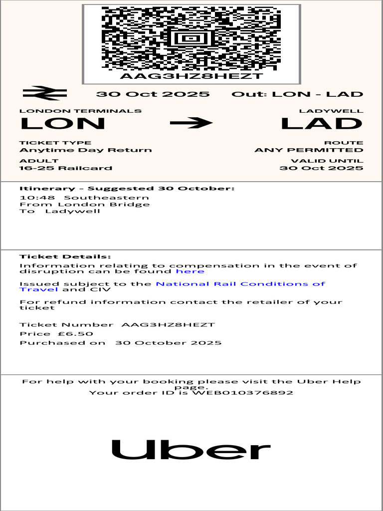 Uber Mobile Ticket_bafb5e25-0818-44b3-80d5-71bb648d5451 | PDF ...
