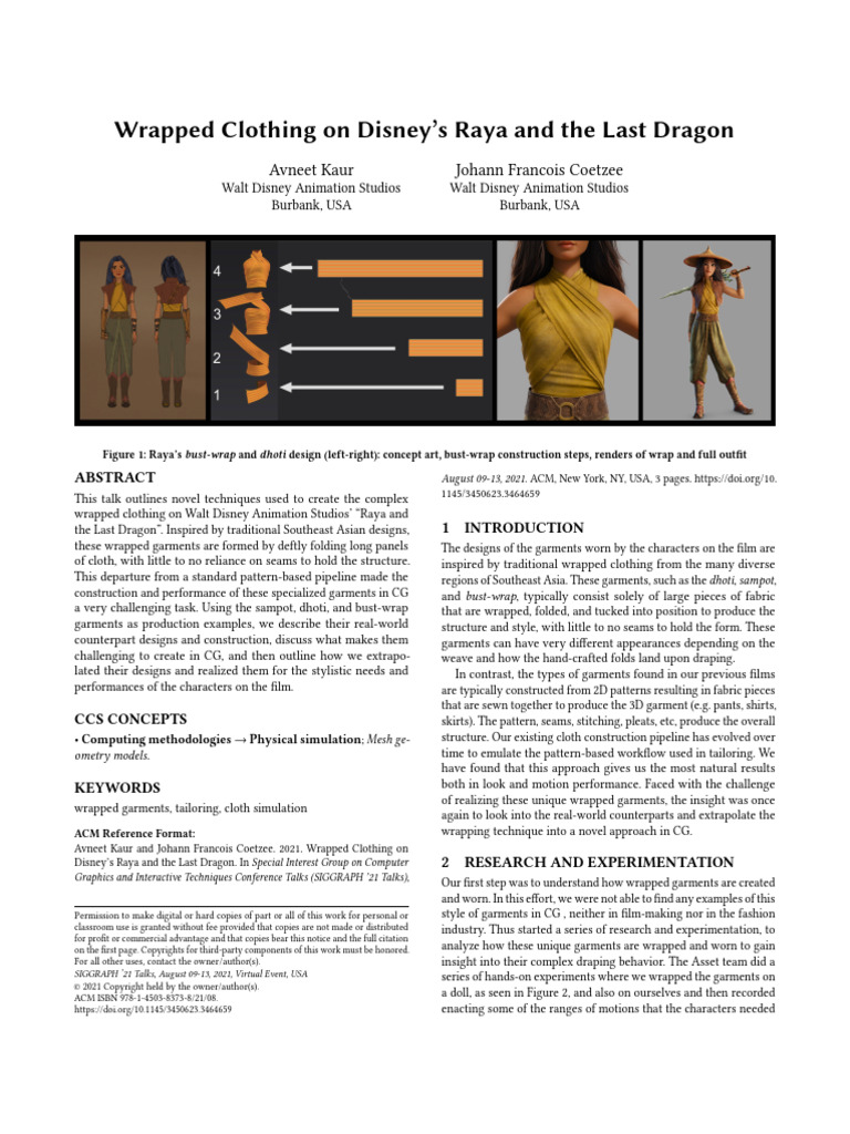 Wrapped Clothing on Disneys Raya and the Last Dragon | PDF | Clothing ...