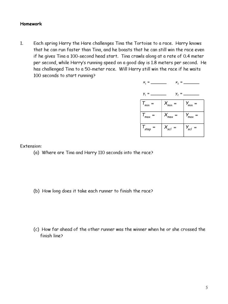2B. HW Linear Motion | PDF