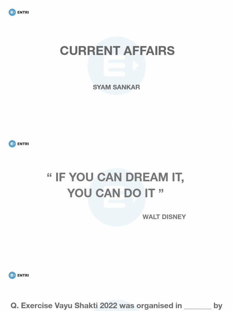 Current Affairs 1 | PDF