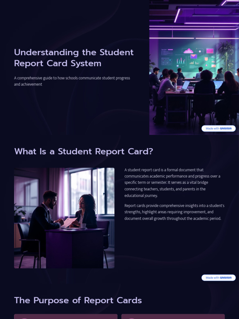 Understanding-the-Student-Report-Card-System | PDF | Teachers | Learning