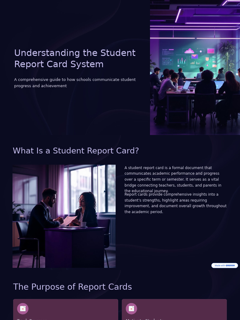 Understanding Student Report Cards | PDF | Teachers | Education Theory