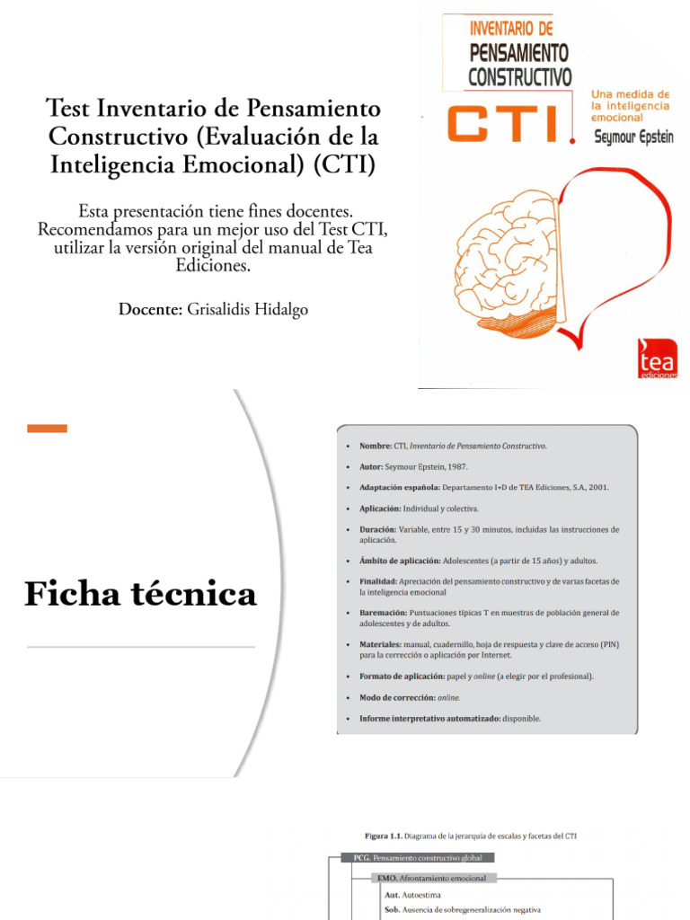 Escalas y Facetas del CTI: Interpretación | PDF | Pensamiento ...