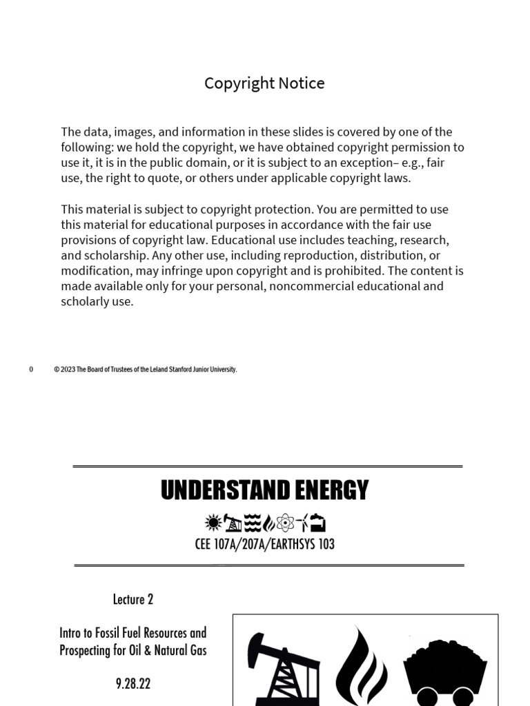 Intro To Fossil Fuels Lecture (Slides) 220928 | PDF | Fuels | Petroleum