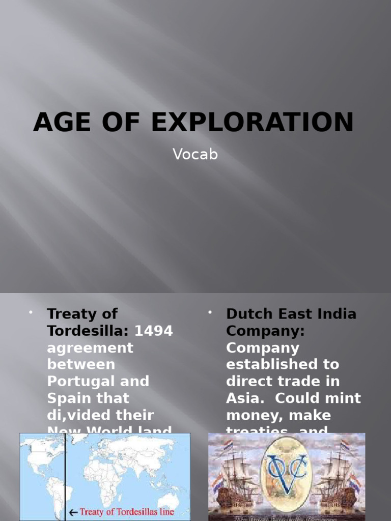 Key Terms of the Age of Exploration | PDF | European Colonization Of ...