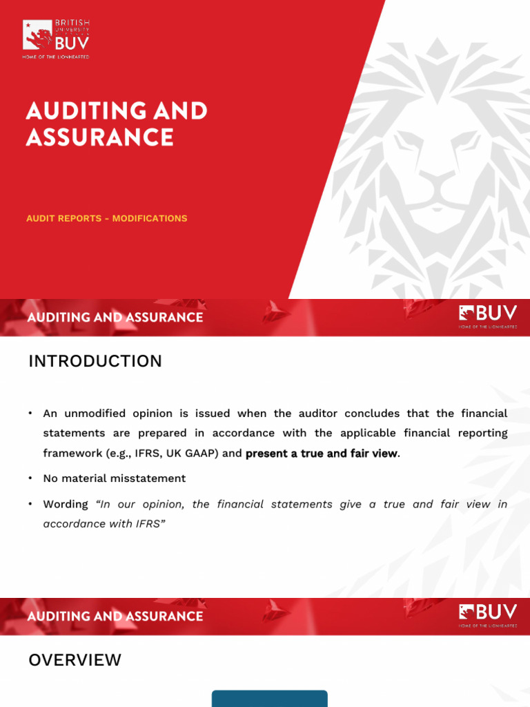 2025 Aa Audit Reporting - Modifications | PDF | Auditor's Report | Audit