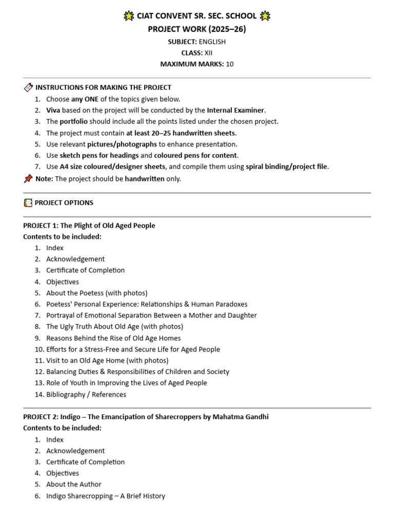 12th Project English | PDF