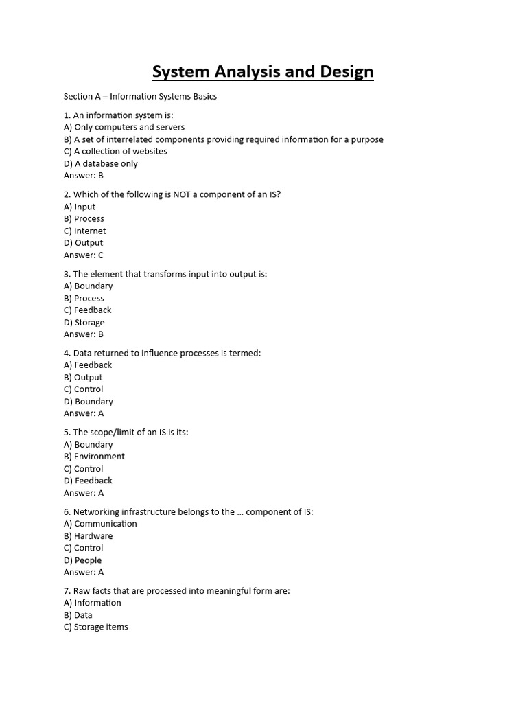 SAD MCQ | PDF | Computer Programming | Software Development