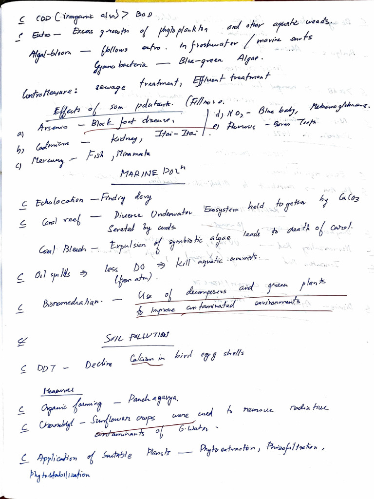 Pollution Short Notes | PDF