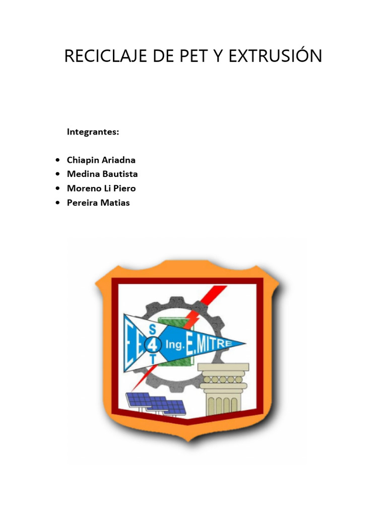 Mitre - Reciclaje de Pet y Extrusión | PDF