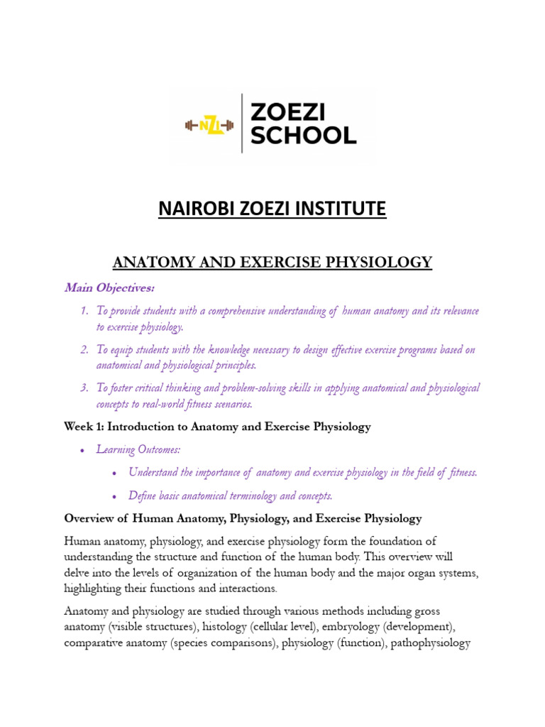 Anatomy and Exercise Physiology | PDF | Respiratory Tract | Breathing