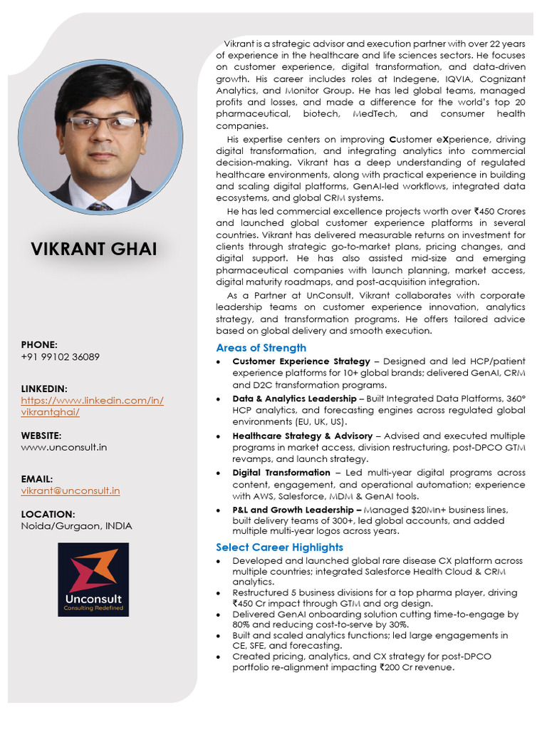 Vikrant Profile 07-2025 | PDF | Customer Relationship Management ...
