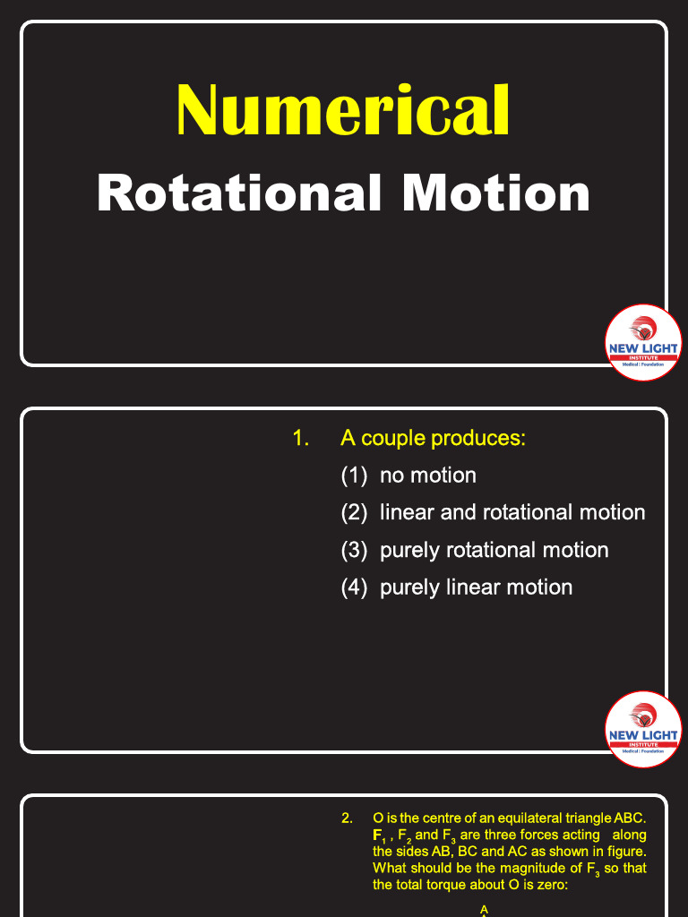 Chapter 09 (Rotational Motion) | PDF