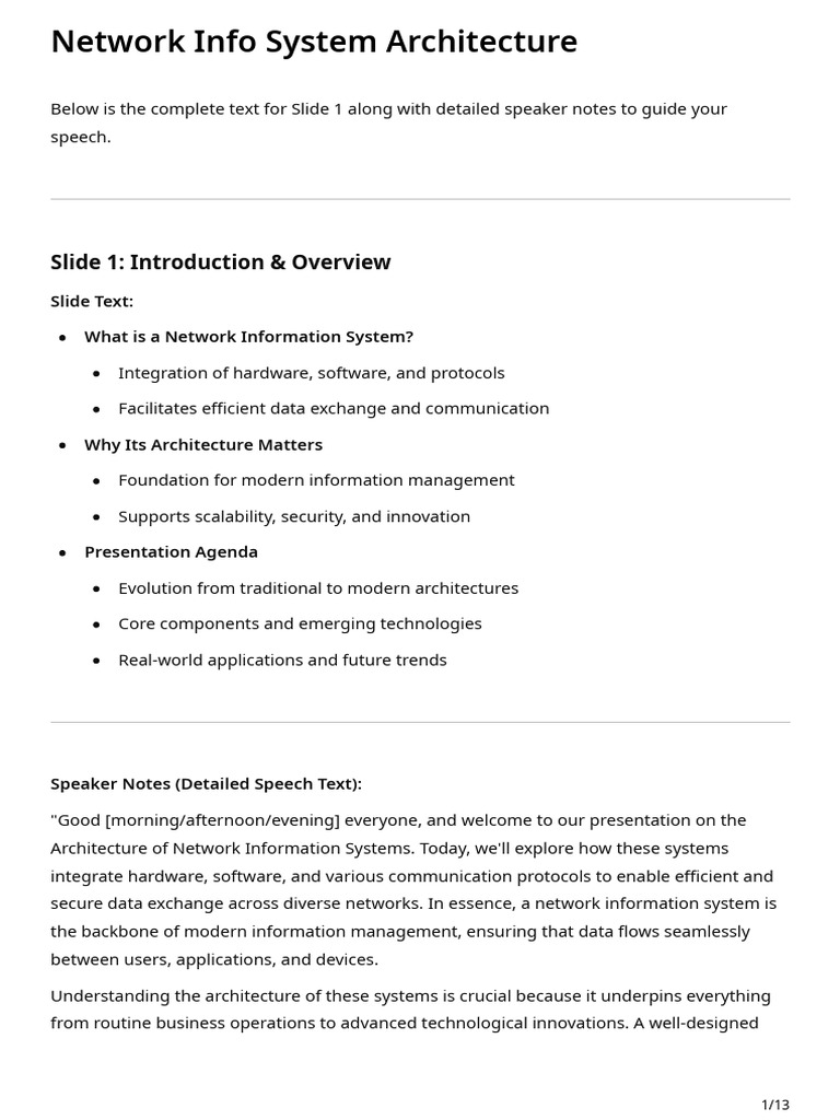 Network Info System Architecture | PDF | Computer Network | Internet Of Things