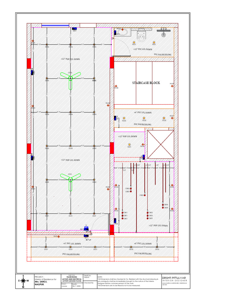 Ground Floor Electrical & Ceiling Layout | PDF