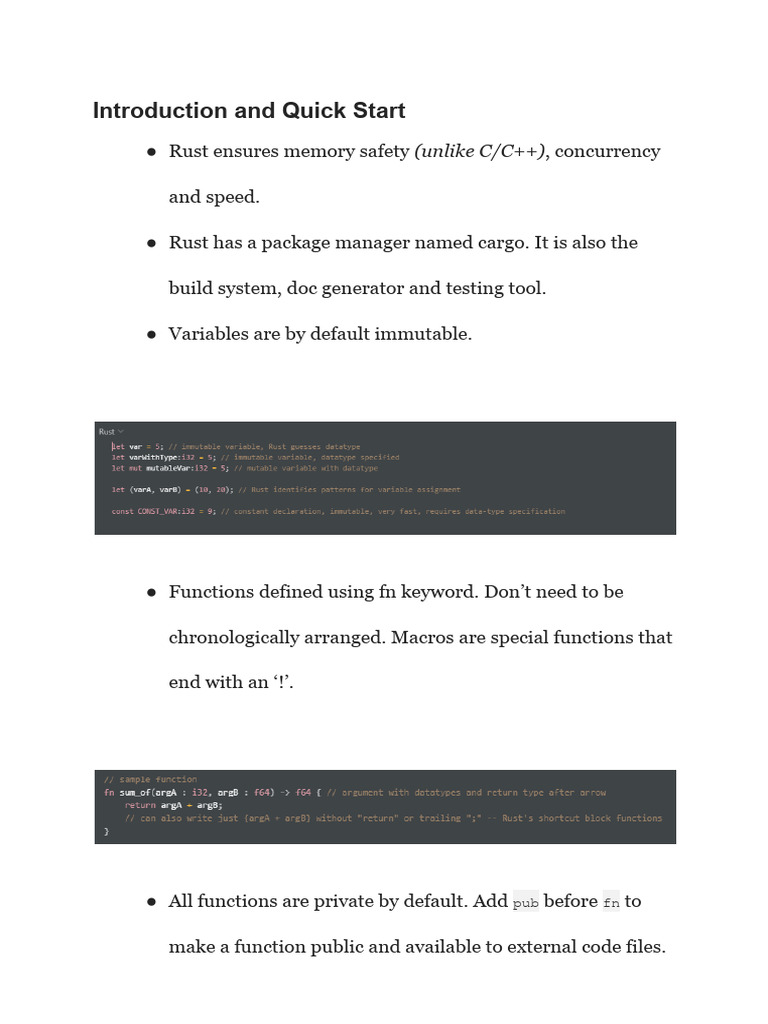 Ultimate Rust Crash Course Guide | PDF | Pointer (Computer Programming ...