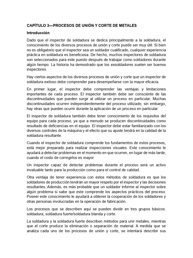 Capítulo 3—Procesos de Unión y Corte de Metales | PDF | Soldadura ...