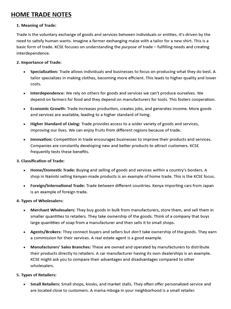 Home Trade Notes Level 2 | PDF | Payments | Discounts And Allowances