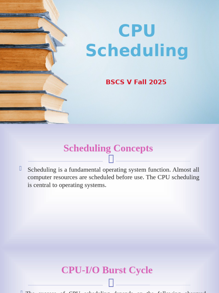 CPU Scheduling Updated Version-1 | PDF | Scheduling (Computing ...