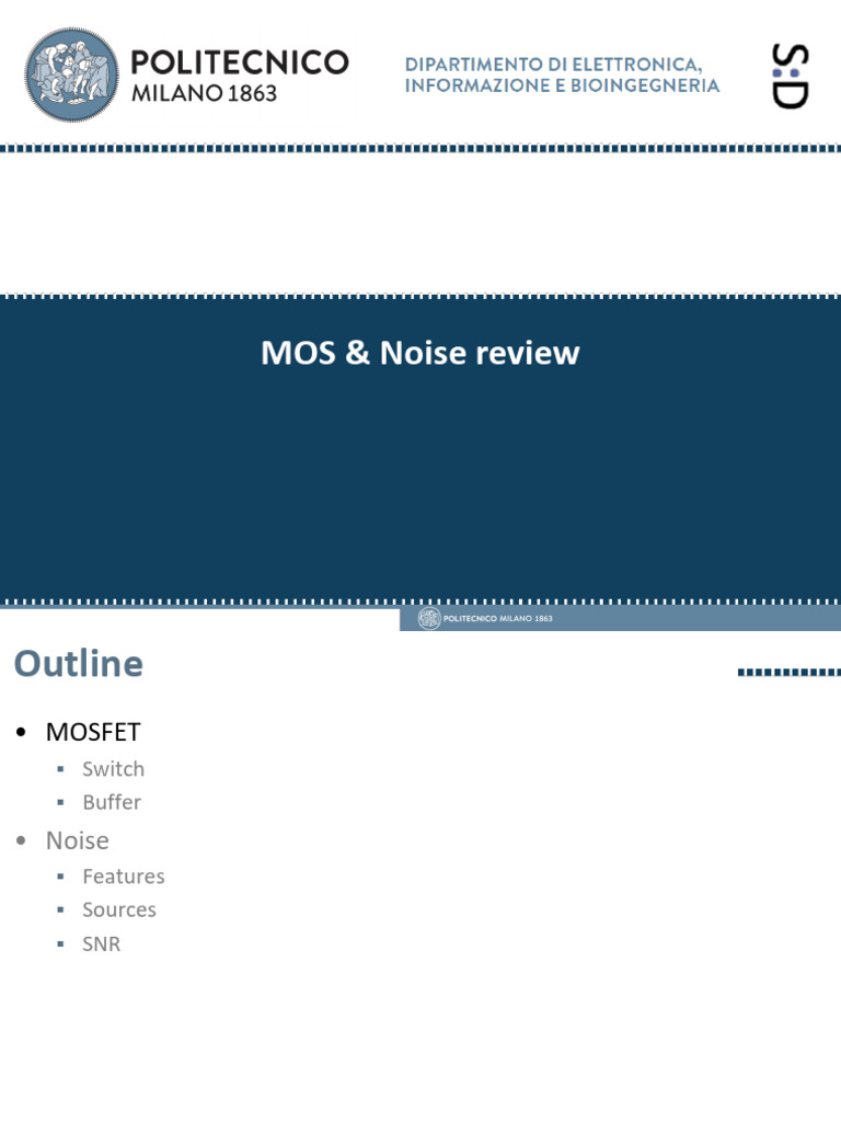 B02 Mos Noise | PDF | Mosfet | Field Effect Transistor